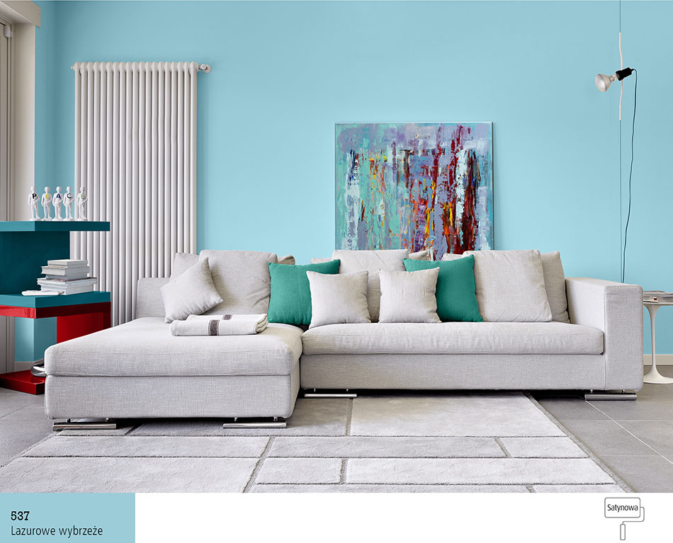 Kolor morski we wnętrzach - zobacz 5 nowoczesnych aranżacji » Farby Śnieżka